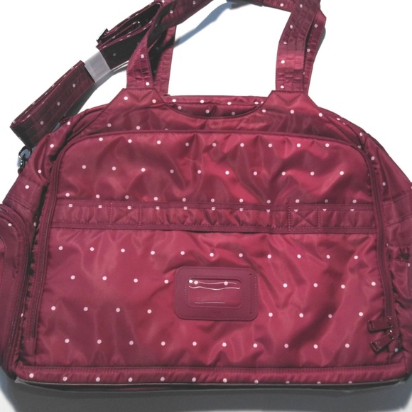 lug | Bags | Lug Pontoon Weekender Bag Cranberry Dot New | Poshmark